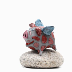 Flying Pig With Wings Ceramic Sculpture Handmade Art MADE TO ORDER - Etsy