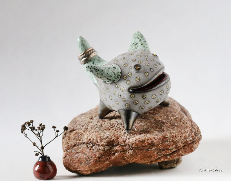Ceramic Fantasy Creature Sculpture Table Decoration Unique - Etsy