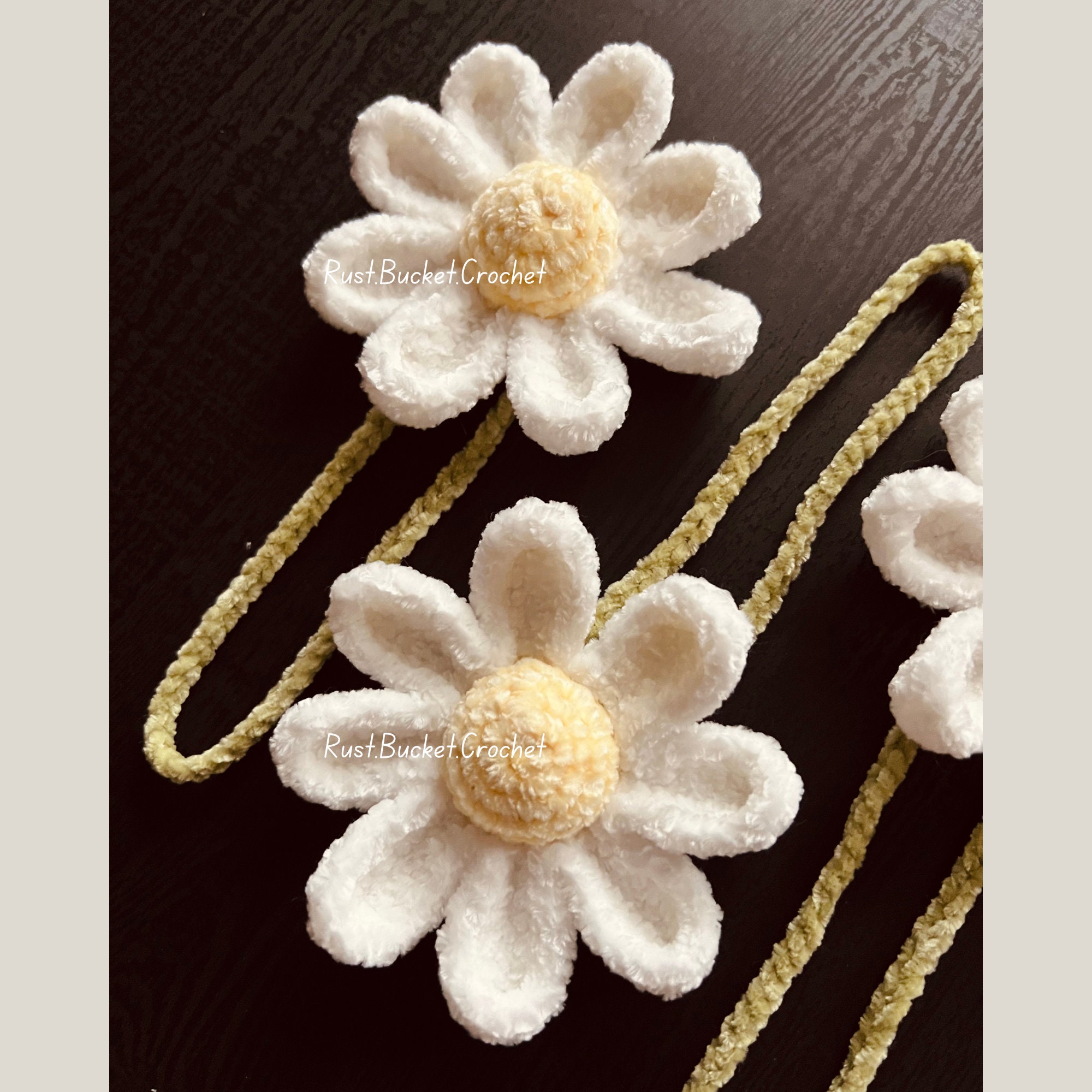 Crochet Daisy Flower Pattern, Car Charm, Car Hanger - Etsy