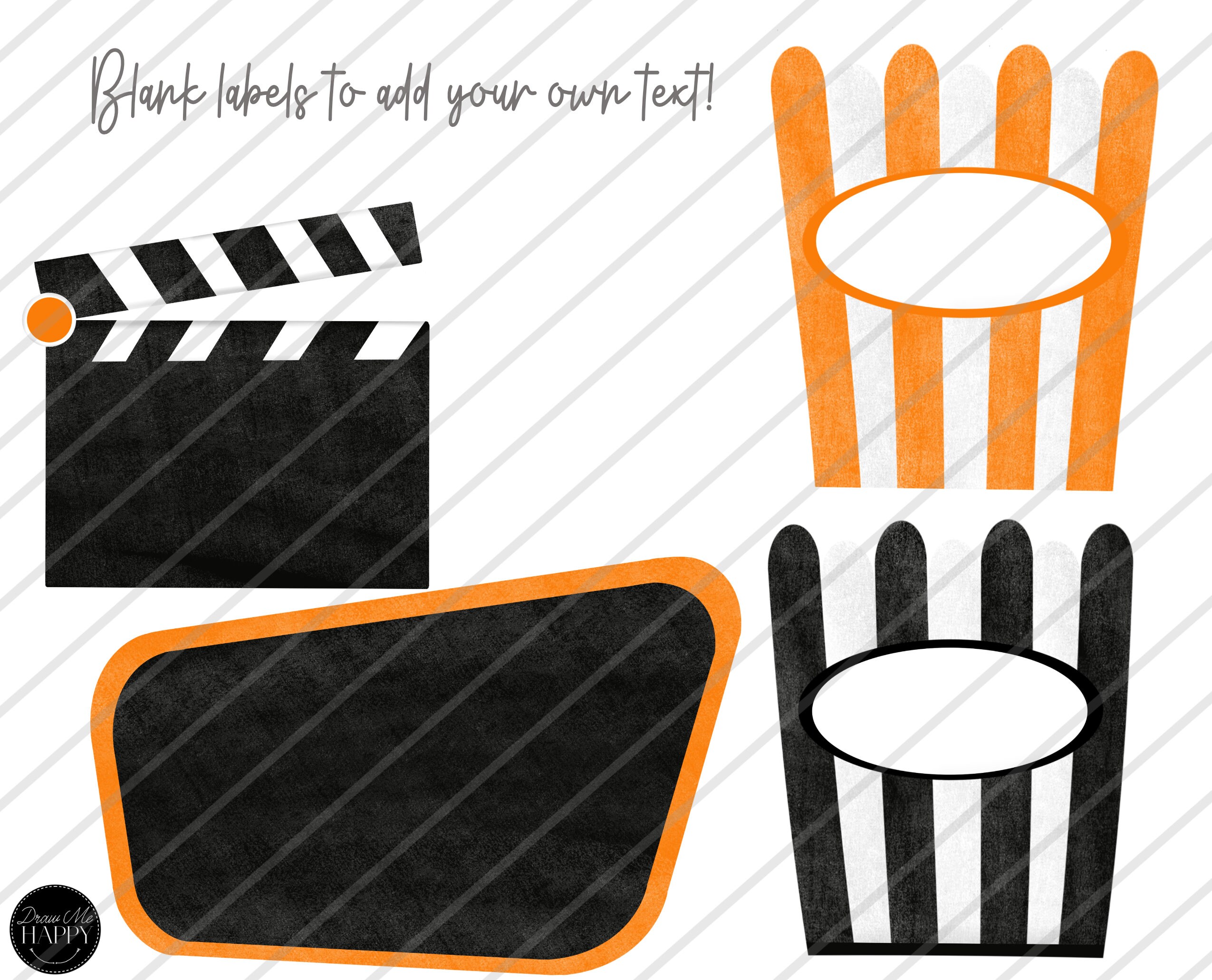 Halloween Movie Clipart, Movie Clipart, Halloween Clipart, Cinema ...