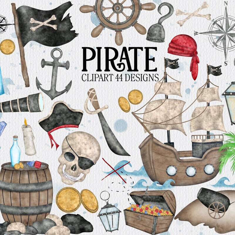 Pirate Illustration - Etsy
