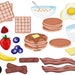 Breakfast Clipart, Pancake Clipart, Brunch Clipart, Egg Clipart, Food ...