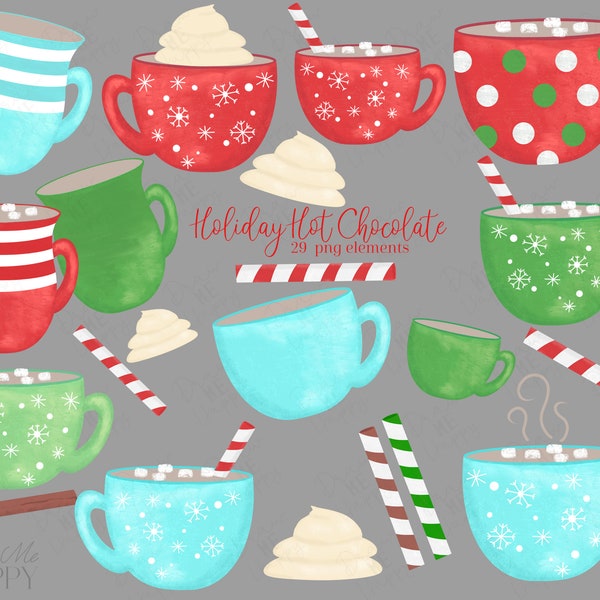 Hot Cocoa Clipart - Etsy