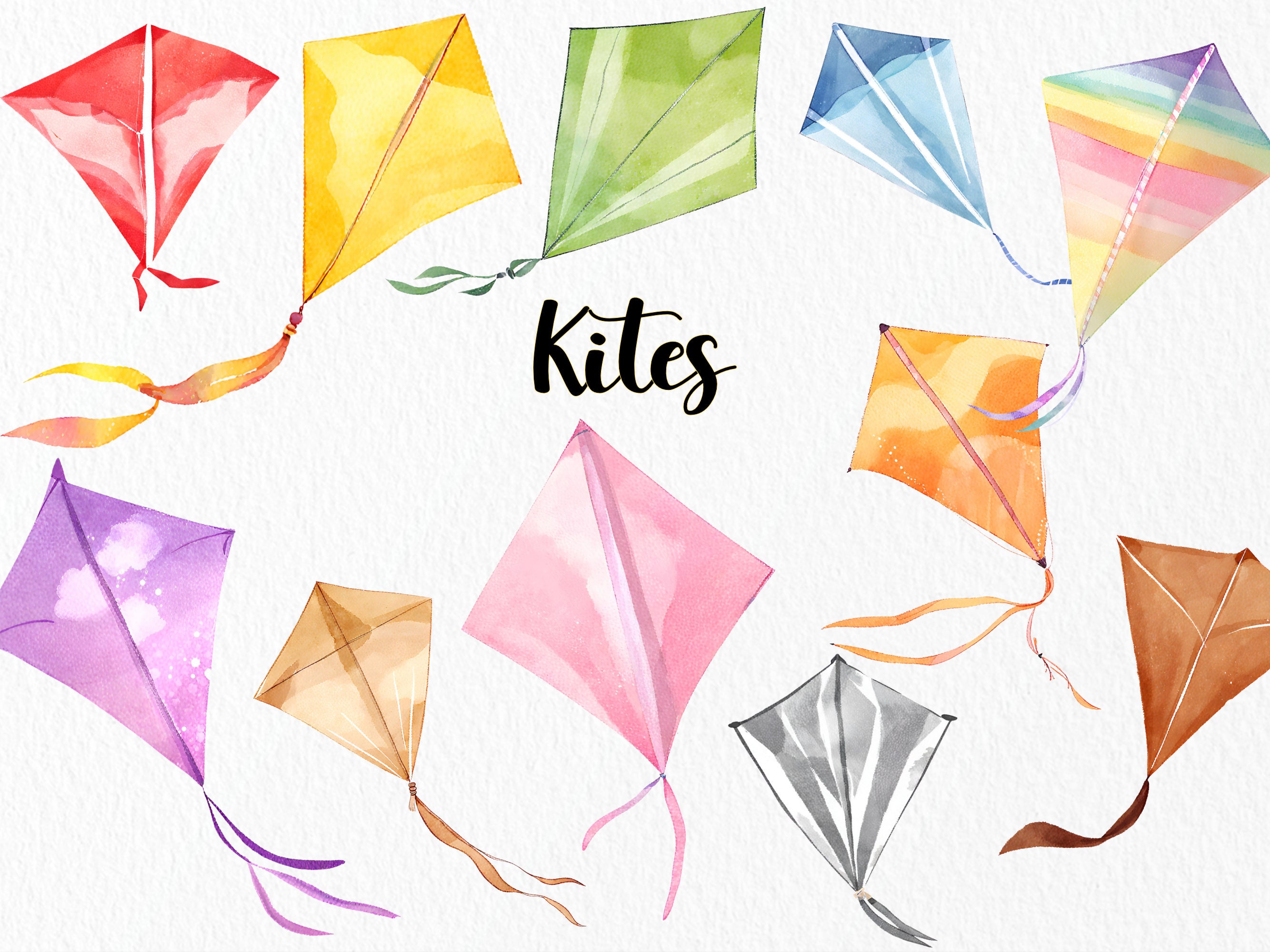 Watercolor Kite Clipart, Kite Clipart, Kite Graphics, Kites Clipart ...