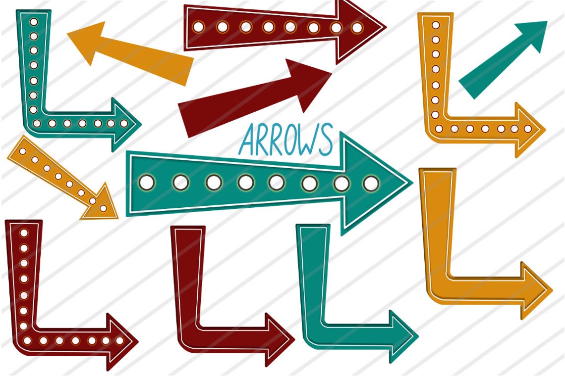 Retro Design Elements, Retro Sign Clipart, Retro Clipart, Retro Designs ...
