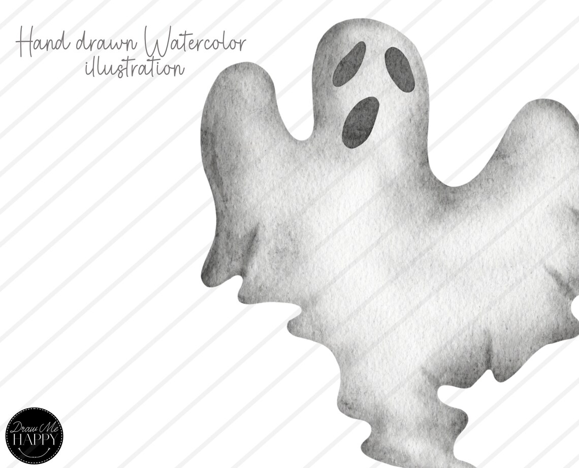 Watercolor Ghost Clipart Ghost Clipart Halloween Clipart - Etsy