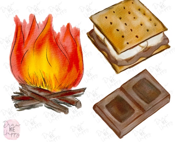 Campfire Smores Clipart