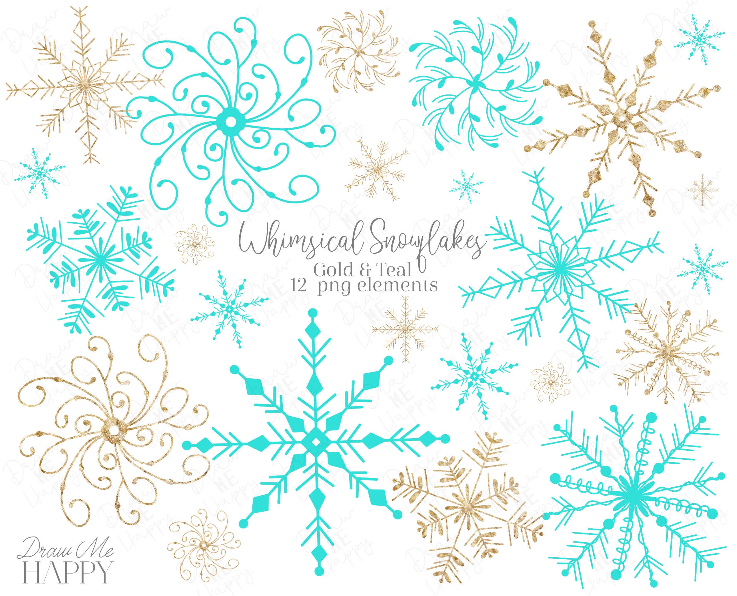 Gold Snowflake Clip Art