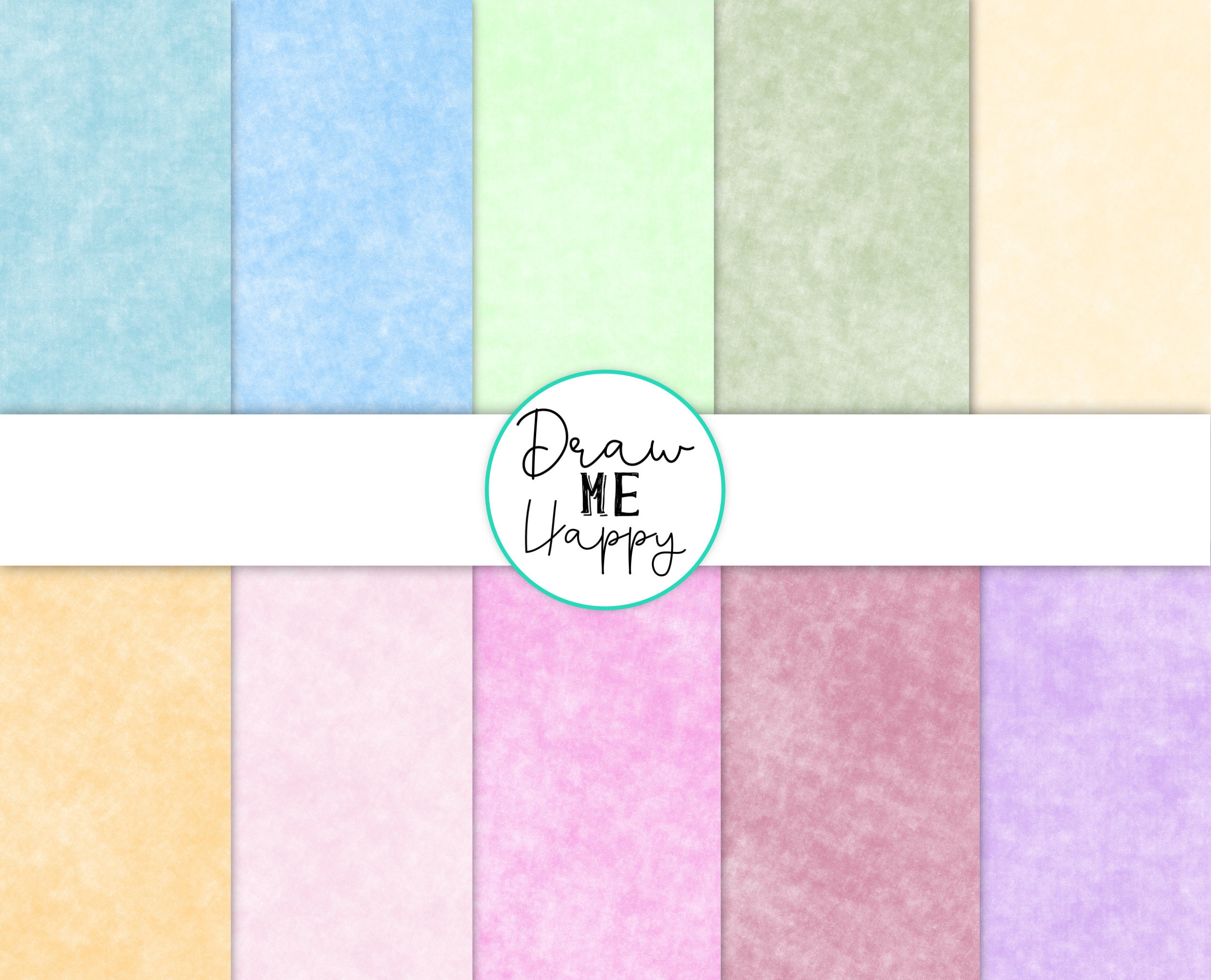 Pastel Colors Digital Papersdigital Paper Pack Paper | Etsy