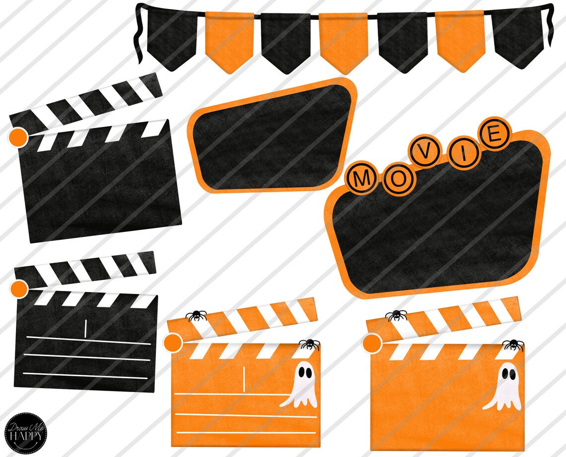 Halloween Movie Clipart Movie Clipart Halloween Clipart - Etsy