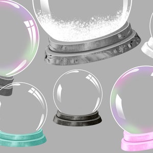 Snow Globe Clipart, Crystal Ball Clipart, Magic Ball, Esoteric Clipart ...