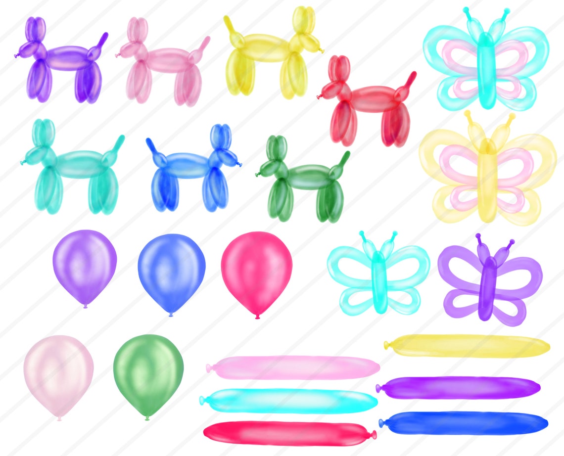 Balloon Animals Clipart, Balloon Animal Dog, Balloon Clipart, Balloon ...