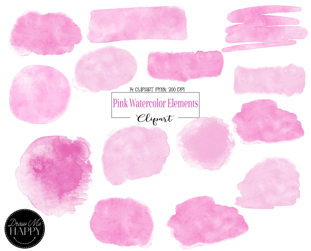Pink Watercolor Brush Strokes, Pink Watercolor Splash, Pink Brushstroke ...