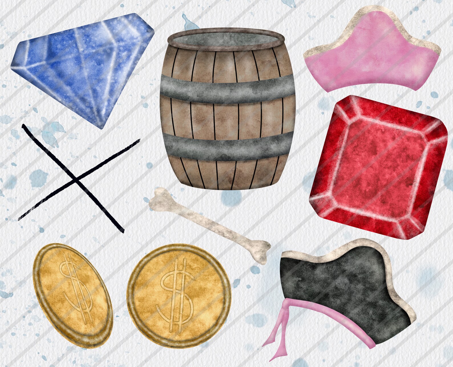 Girl Pirate Clipart, Watercolor Pirates, Pirate Ship Clipart, Pirate ...