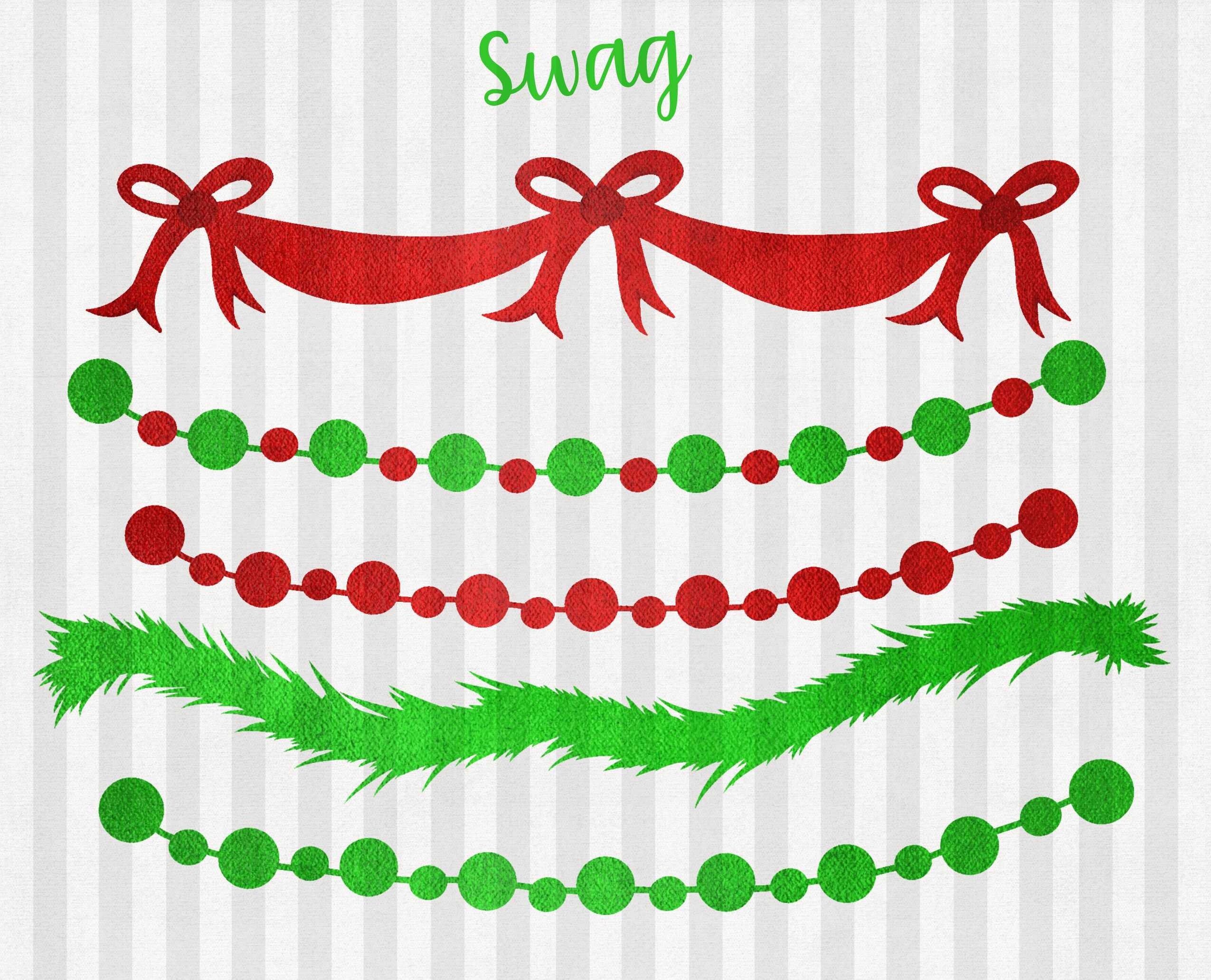 Hand-drawn Christmas Clipart, Sleigh, Ornaments (PNG Files) - Etsy