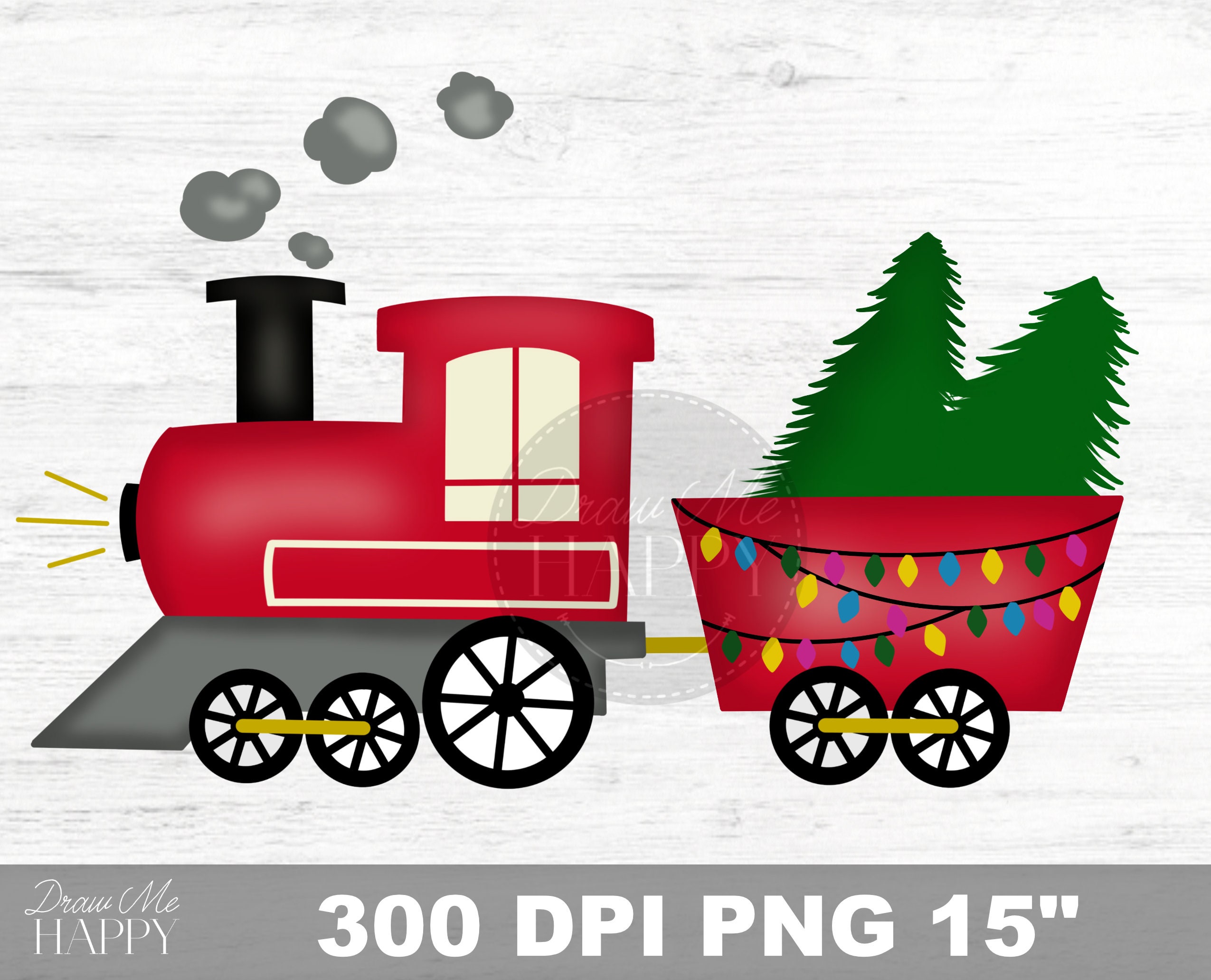 Christmas Train Clipart