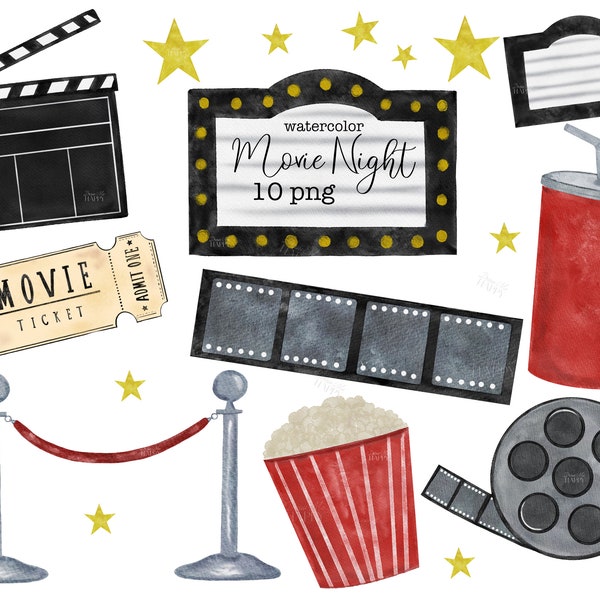 Movie Clipart - Etsy
