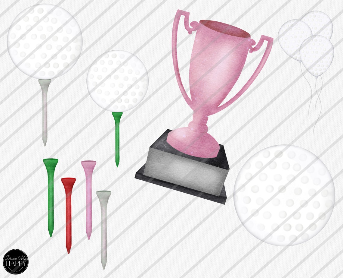 Girl Golf Clipart Golf Clipart Watercolor Golf Golfer - Etsy