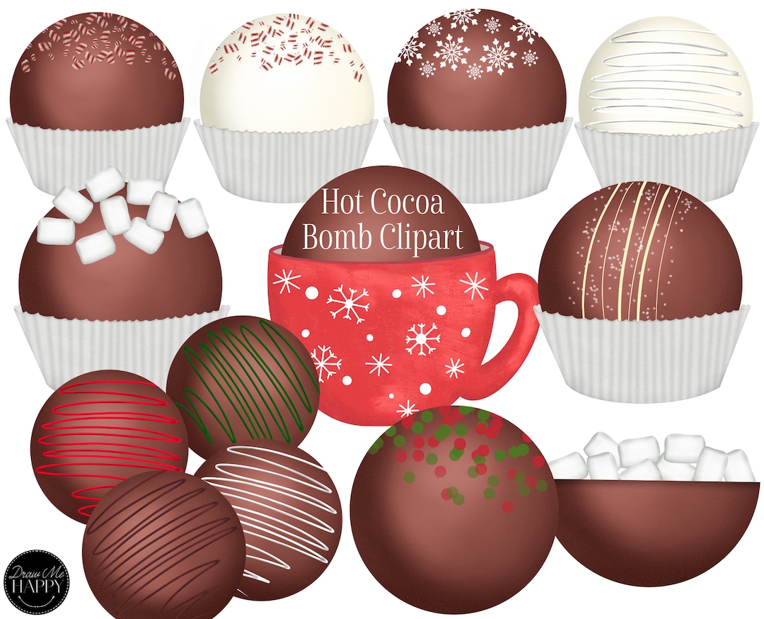Hot Chocolate Bomb Clipart, Hot Cocoa Bomb Clipart, Chocolate Bomb ...