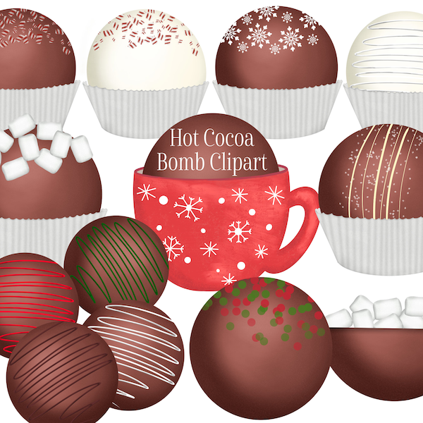 Hot Cocoa Clipart - Etsy