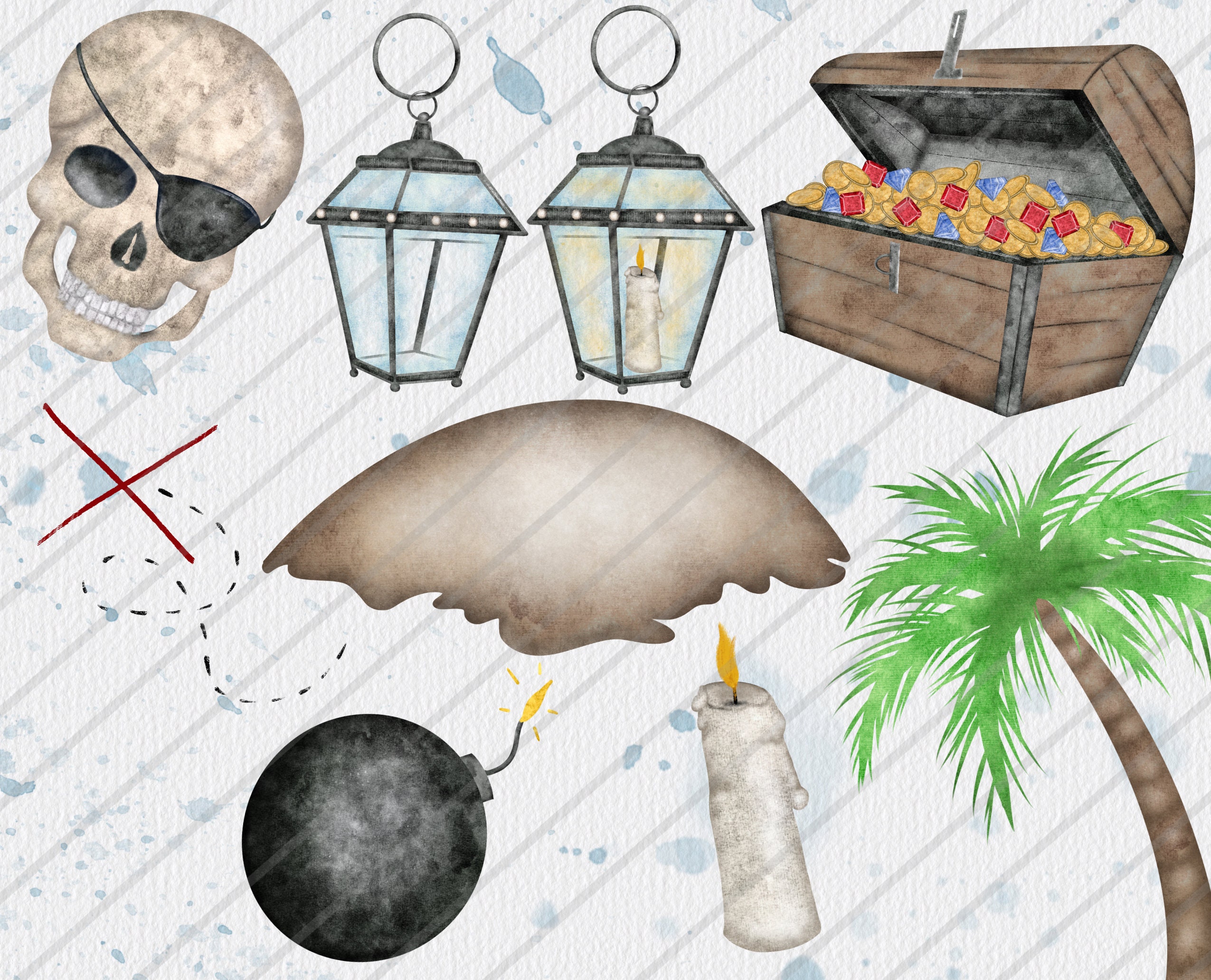 Girl Pirate Clipart, Watercolor Pirates, Pirate Ship Clipart, Pirate ...