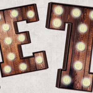 Marquee Letters, Rustic Marquee Letters, Wood Marquee Letters, Marquee ...