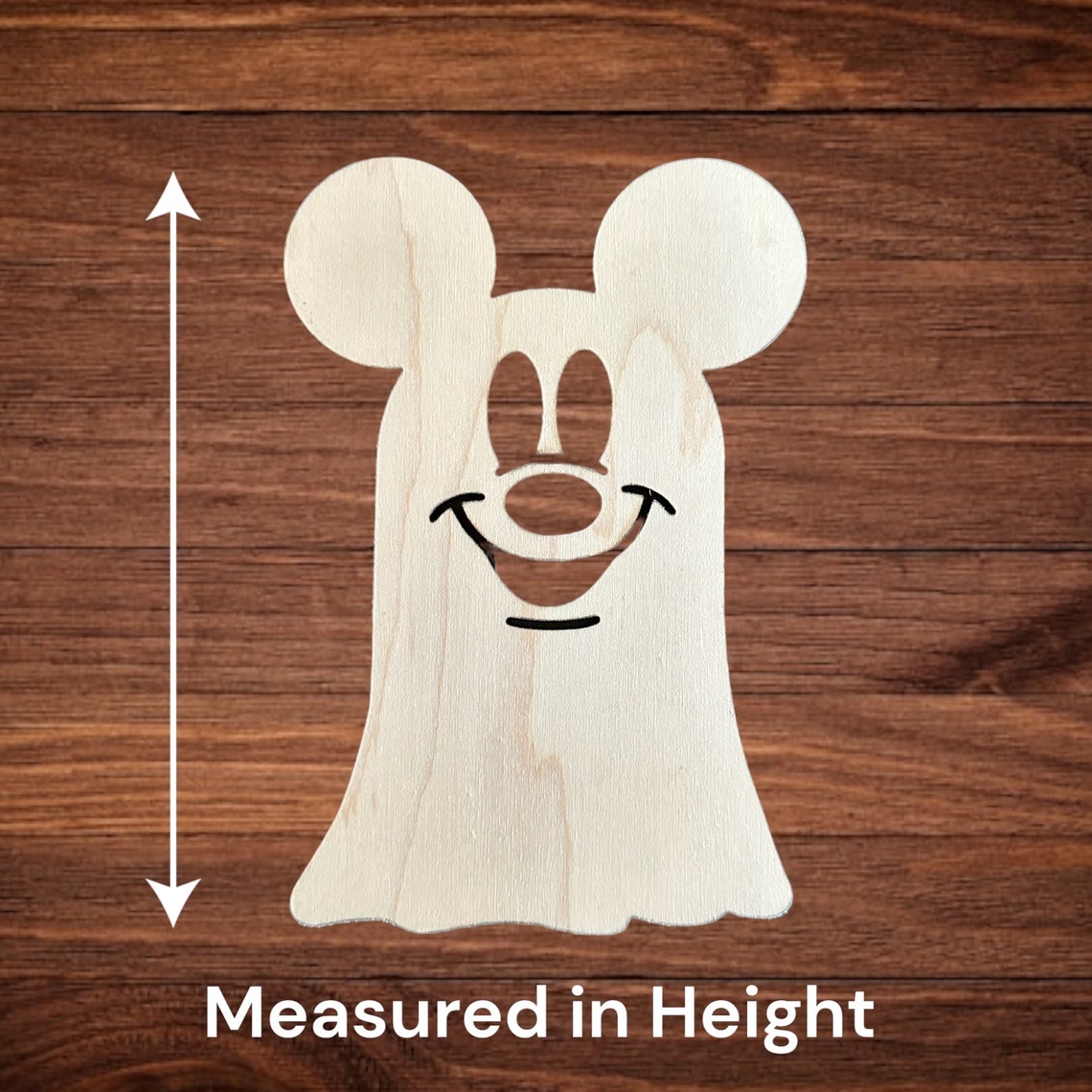 Ghost Cutouts, Smiling Ghost With Ears, Ghost Laser Cut Unfinished Wood ...