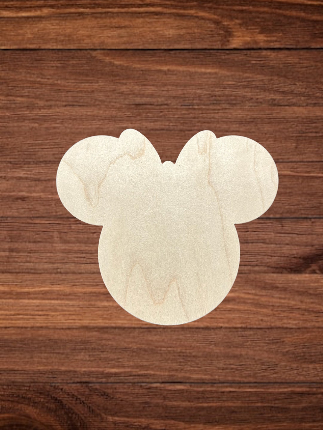 Minnie Head Wood Shape, Minnie Mouse Head Wooden Laser Cut Out Shape ...