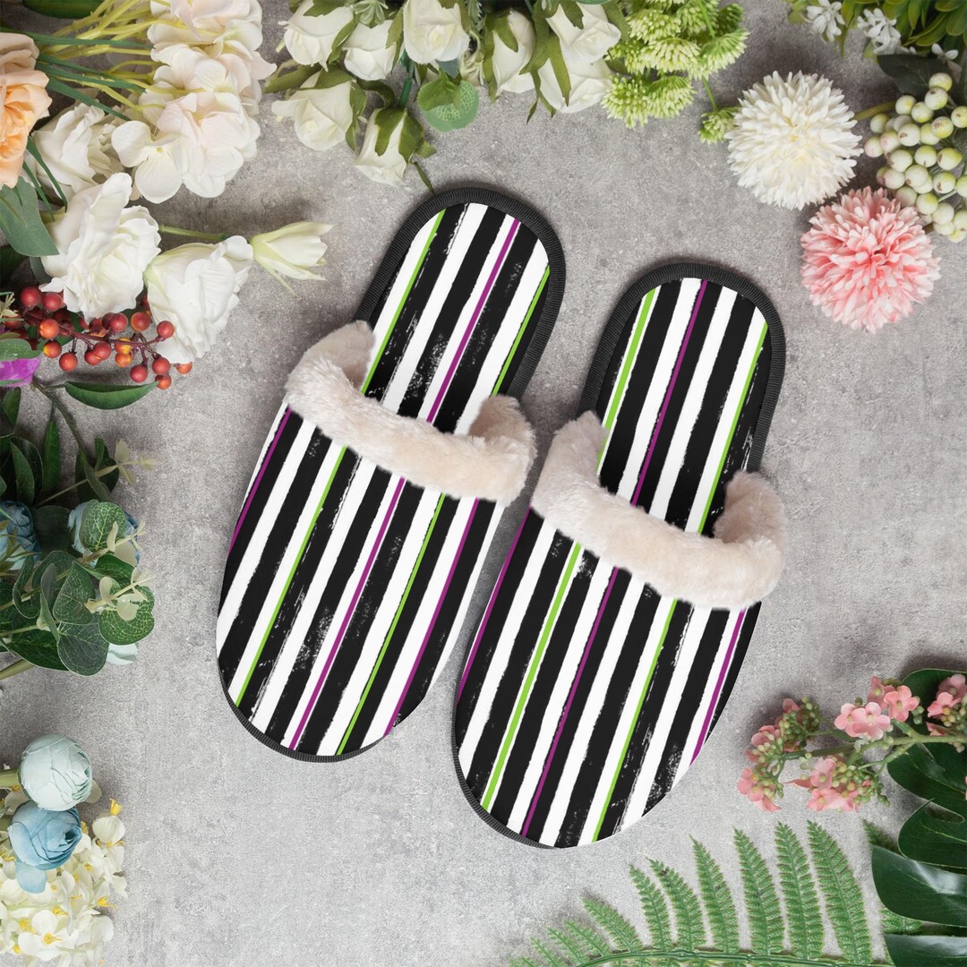 Beetlejuice Inspired Unisex Cozy Slippers - Etsy