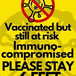 Immunocompromised Door Sign - Etsy Canada