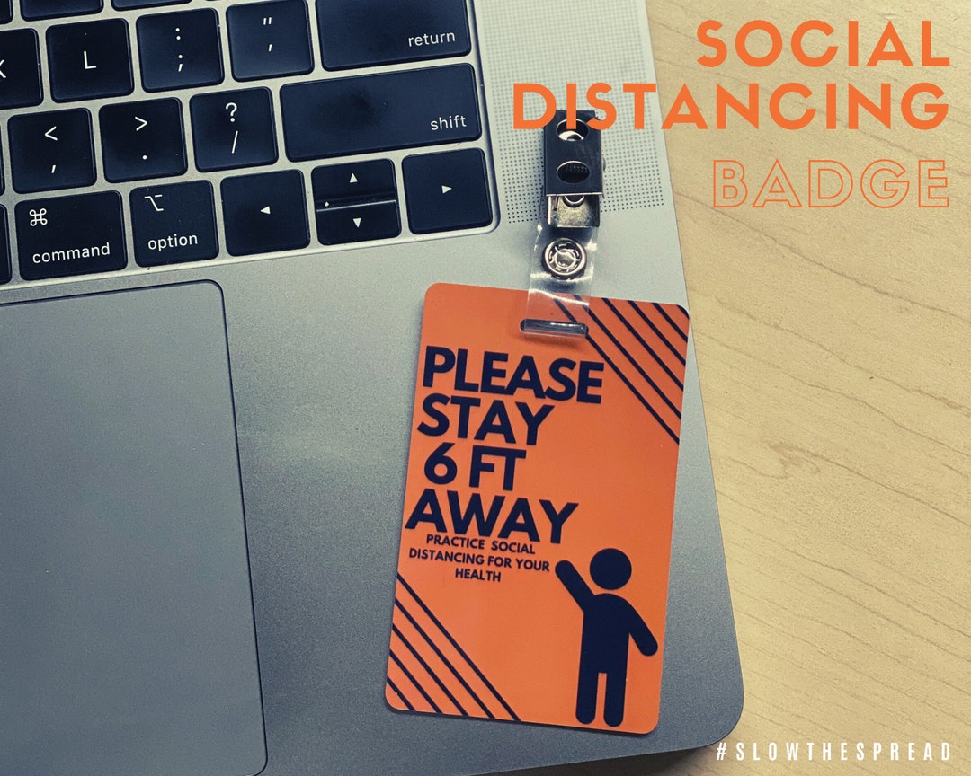 Social Distancing Badge Pack of 5 Bulk - Etsy