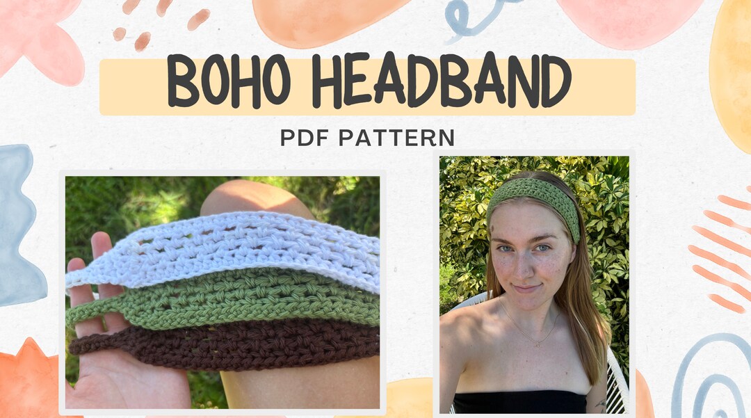 Crochet Headband Written PDF Pattern Beginner/intermediate Quick and ...