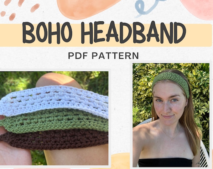 Crochet Headband Written PDF Pattern Beginner/intermediate Quick and ...
