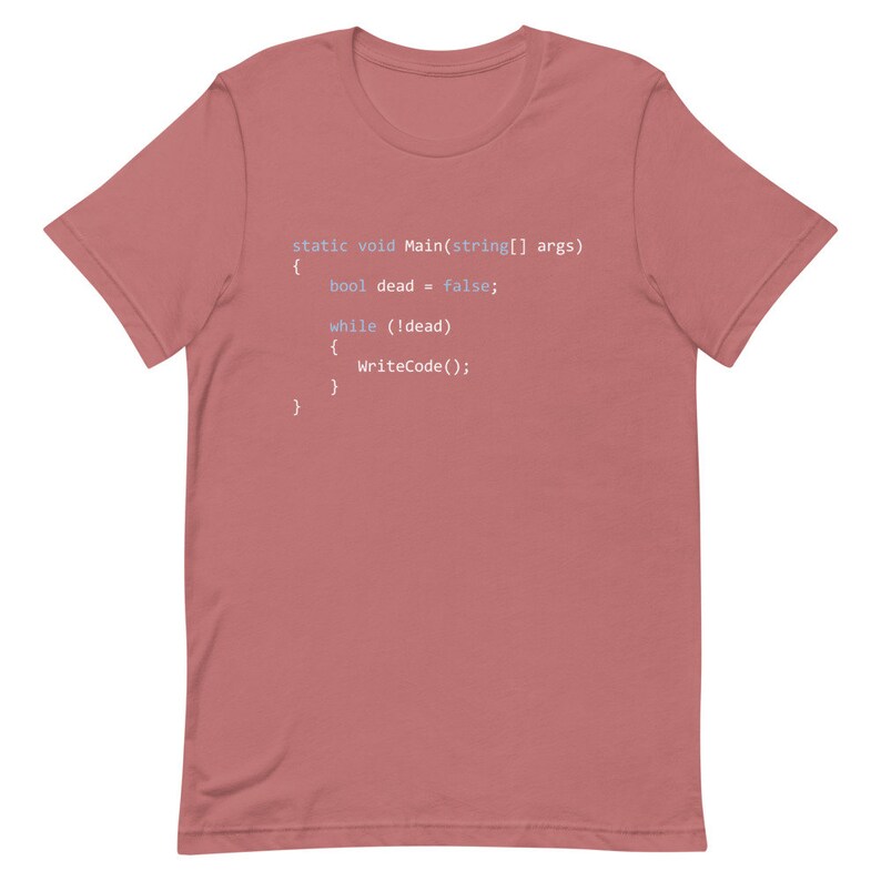 While Not Dead Write Code Short-sleeve T-shirt Coding Shirt Programming ...