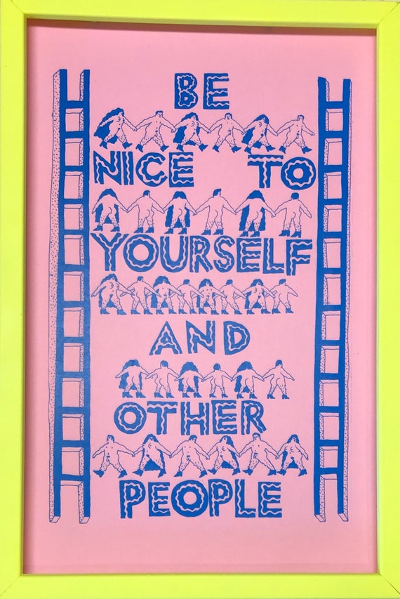 Be Nice to Yourself and Other People Framed Print - Etsy