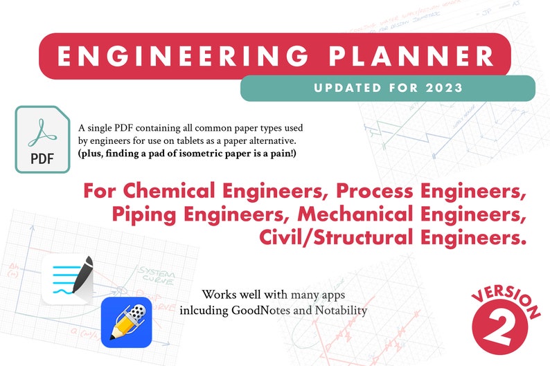 Engineering Planner V2 PDF 2023 - Etsy