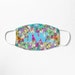 JW Face Mask JW ORG Colorful Flowers Fabric Face Mask for - Etsy