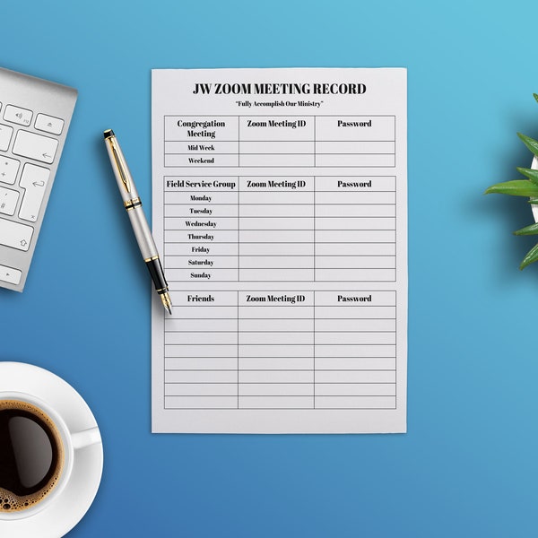 Jw Service Record - Etsy