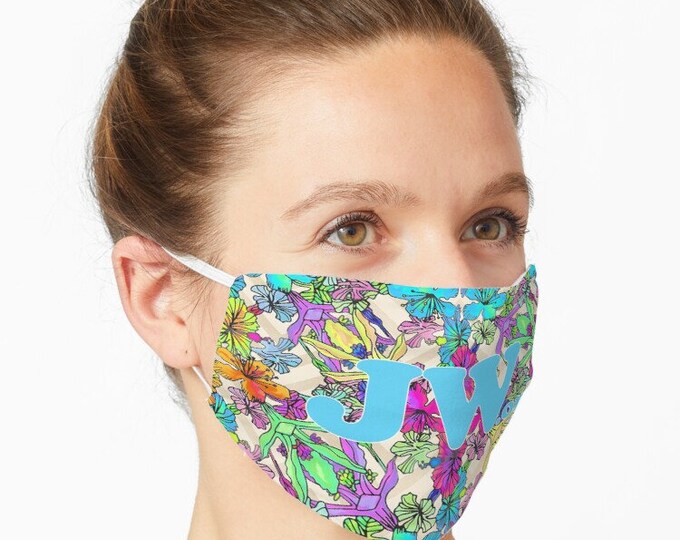 JW Face Mask | JW ORG Colorful Flowers Fabric Face Mask for Jehovah's ...