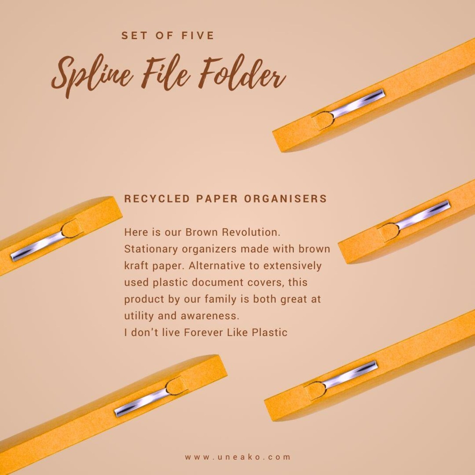 Spline File Folder sustainable File Folder set of 5 Double Pocket File ...