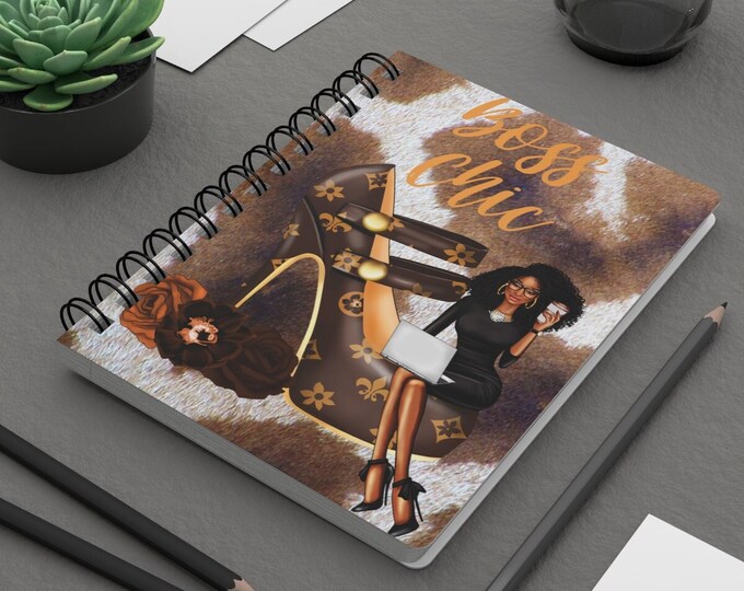 5 X7 Melanin Notebook, Black Girl Notebook, Spiral Notebook, African ...