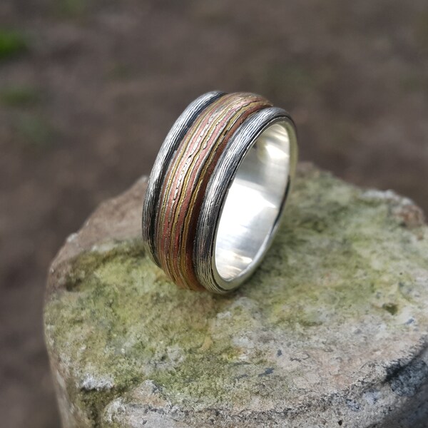 Mokume Gane Rings - Etsy