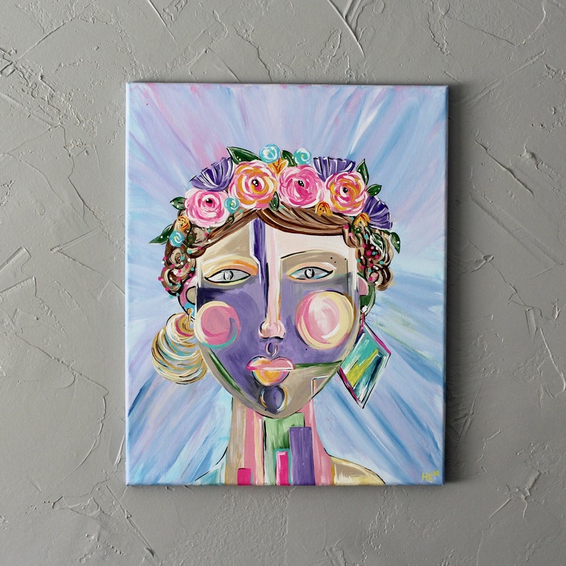 Abstract Face Portrait Print | Etsy