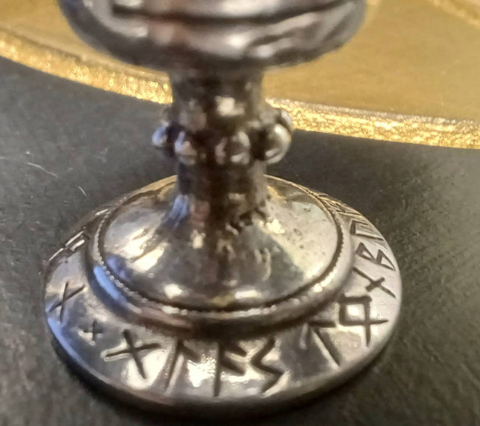 Vintage Solid Silver Rune Runic Goblet Pendant Very Rare - Etsy