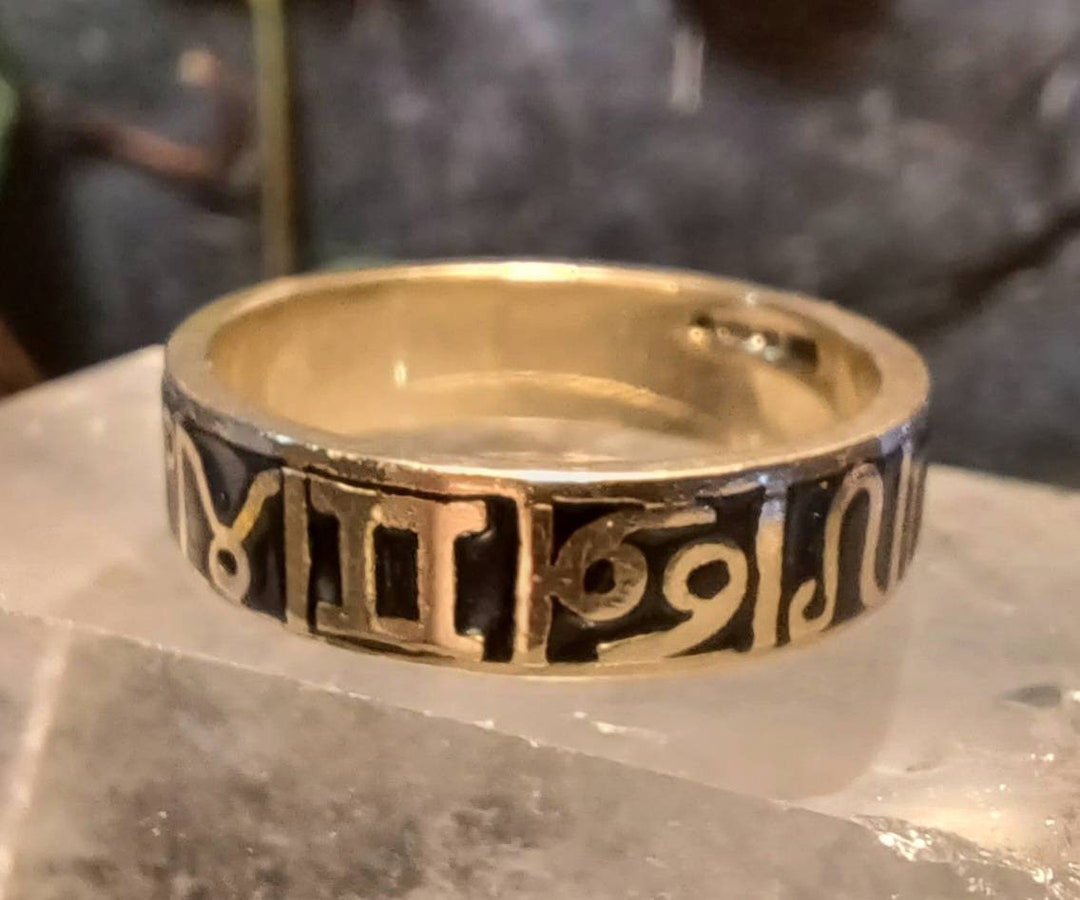 Rare Vintage Hallmarked 9ct Yellow Gold Black Enamel Zodiac Star Signs ...