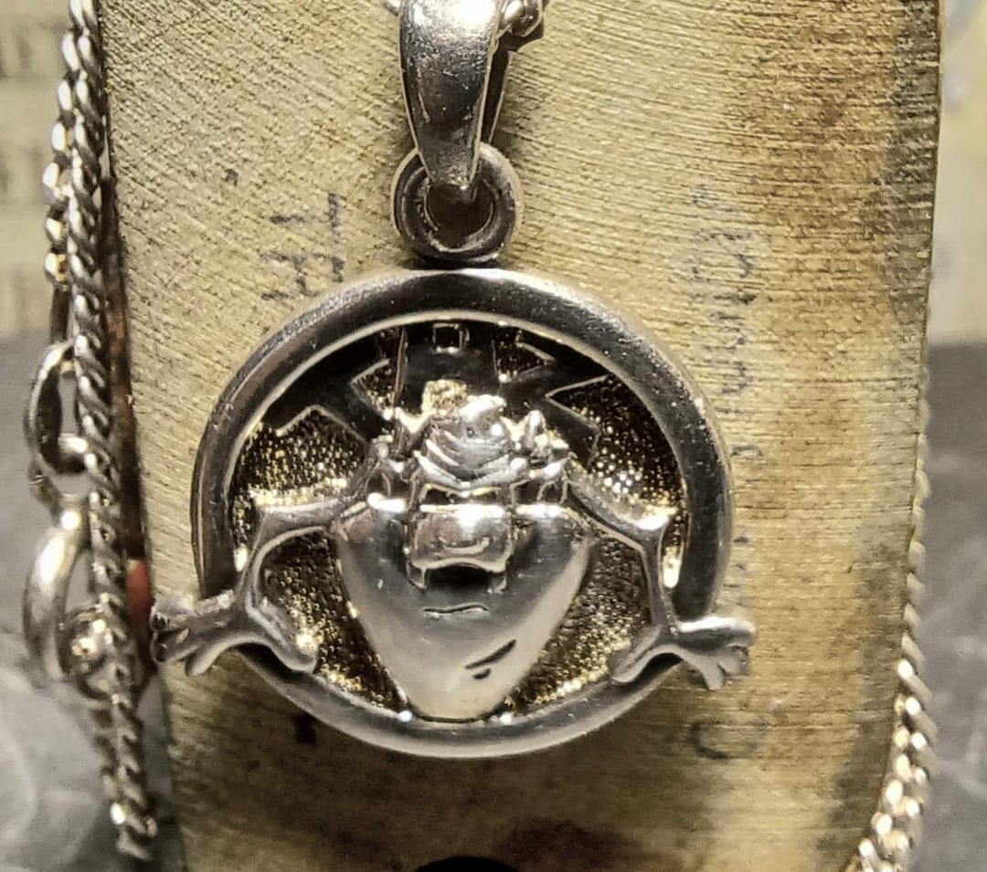 Vintage Silver 925 Taz Tasmanian Devil Little Pendant & Silver Chain - Etsy