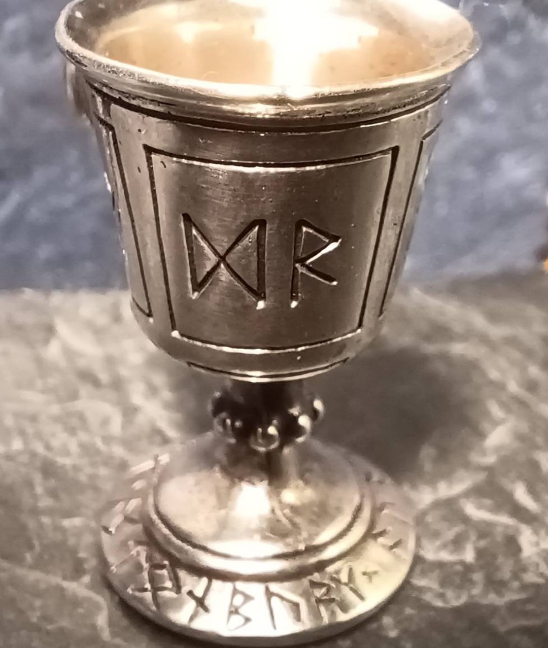 Vintage Solid Silver Rune, Runic Goblet Pendant, Very Rare Item, 11.9gm ...