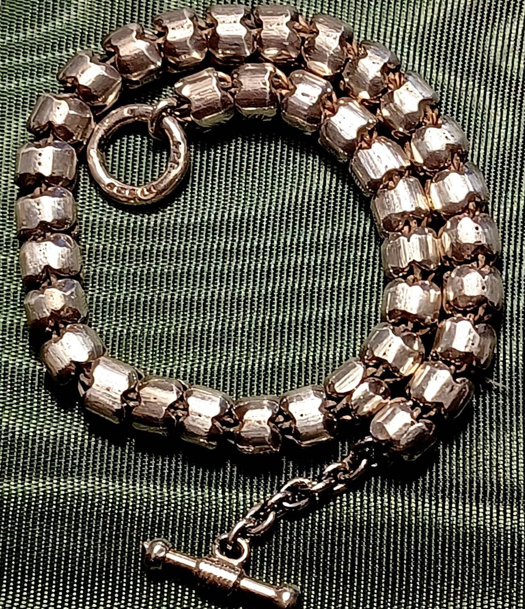 Vintage Silver Hallmarked 1998 Popcorn Bracelet With T Bar Fastener, 14 ...