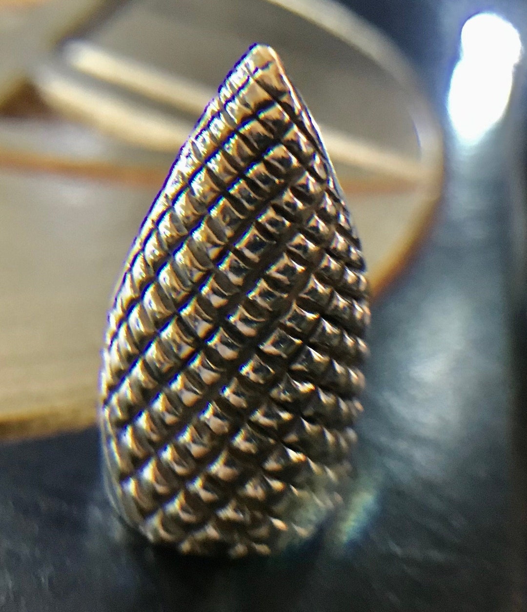 Vintage Hallmarked Silver Finger Tip Ring Claw Gothic Style Nail Silver ...