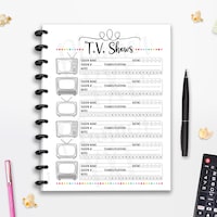 TV Series Tracker Printable Inserts | A6 | TV Show Checklist Template ...